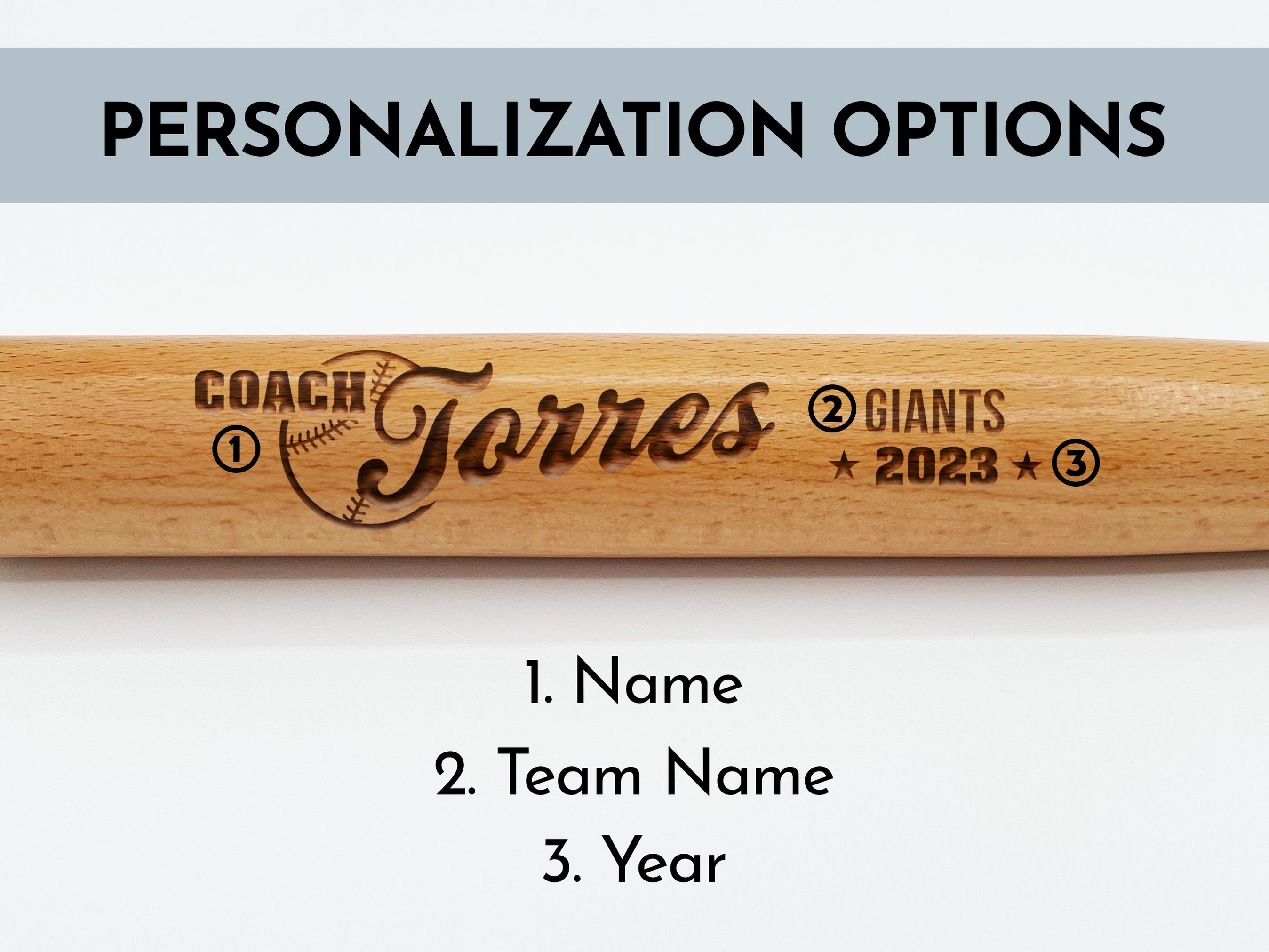 Custom Coach Award Mini Bat | Baseball Coach Gift | End of Season — All ...