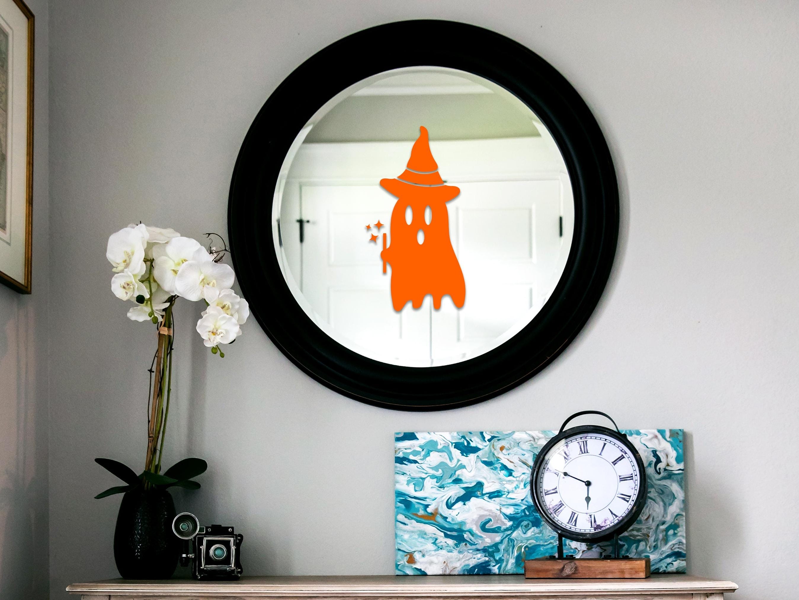 Ghost Witch Window Sticker | Vinyl Decal — All Custom Gifts