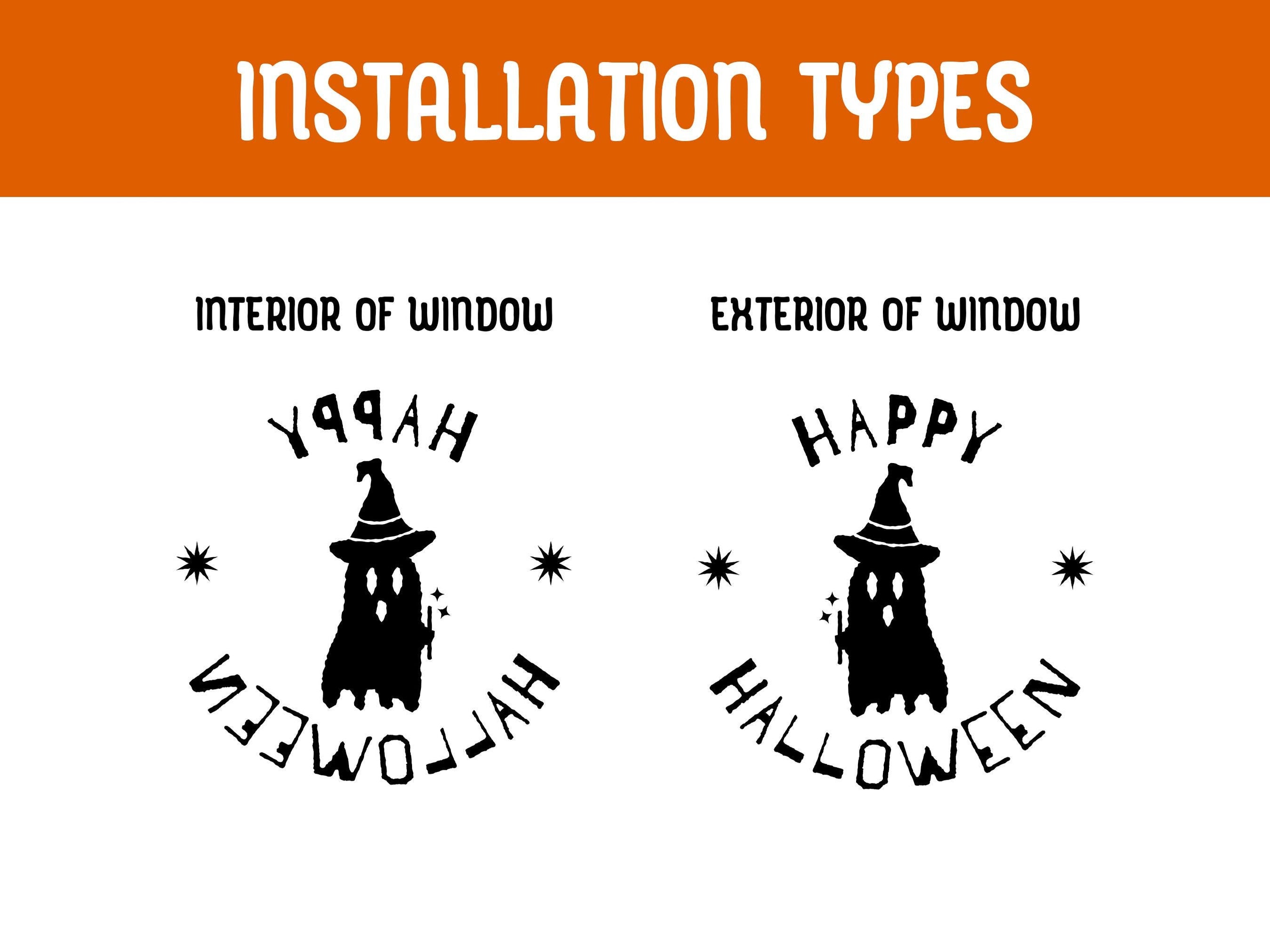 Happy Halloween Ghost Window Sticker | Vinyl Decal — All Custom Gifts