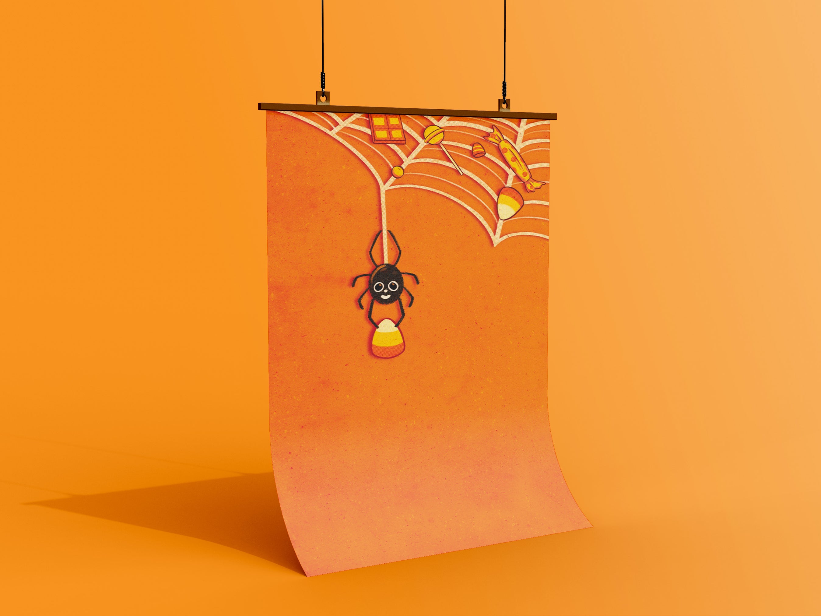 Retro Candy-Crazed Halloween Spider - Art Print — All Custom Gifts