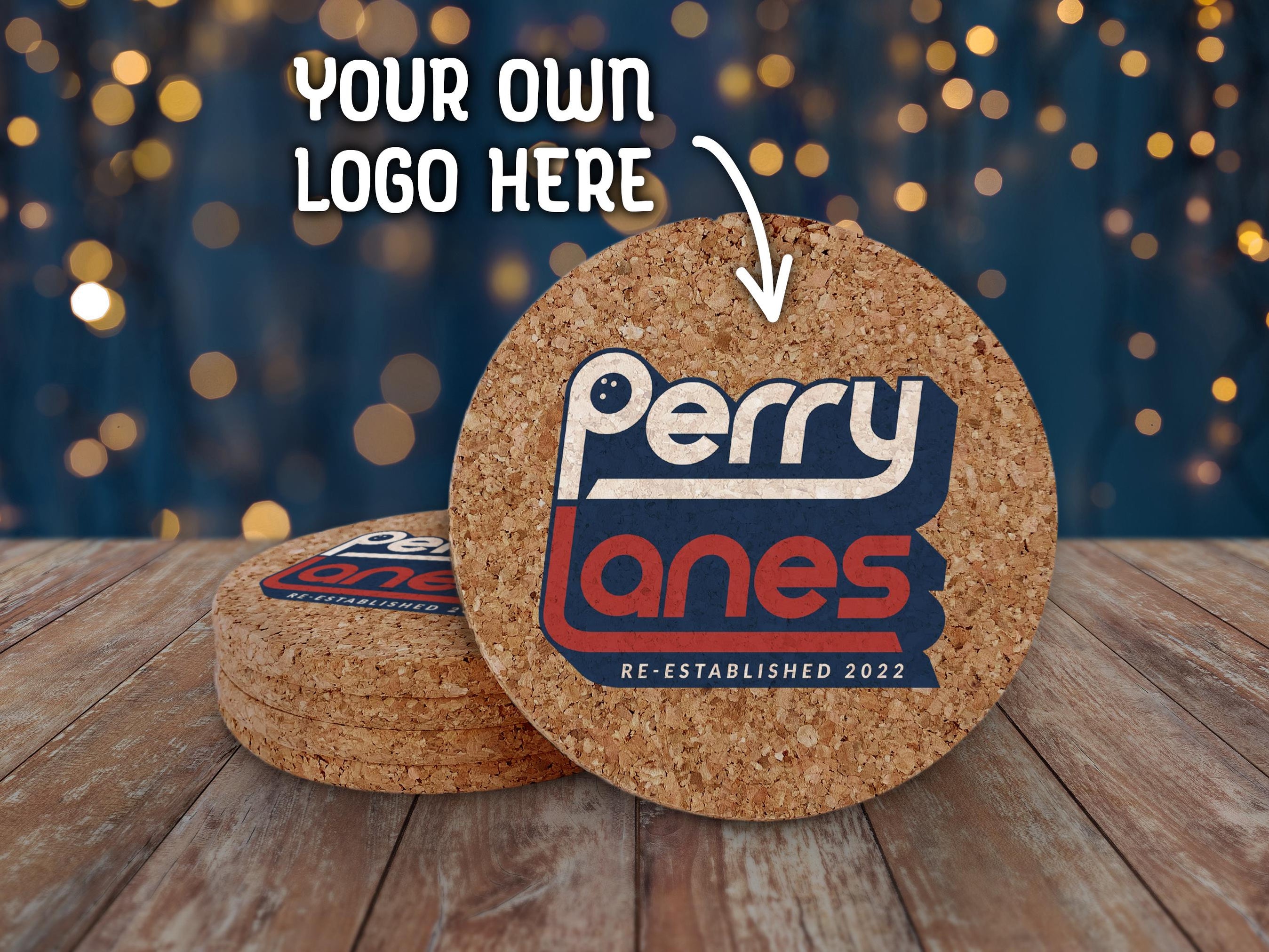Upload Your Logo | Cork Coasters — All Custom Gifts