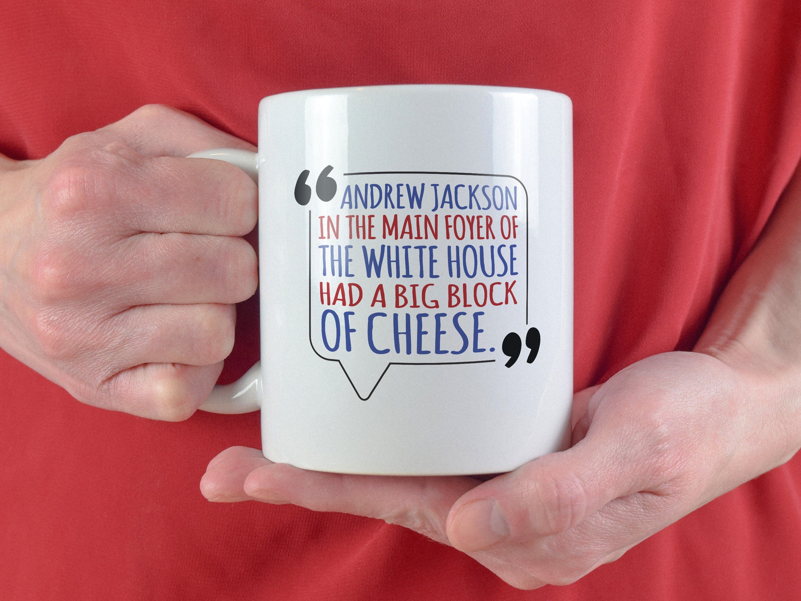 Big Block of Cheese Ceramic Mug | Quote from West Wing — All Custom Gifts