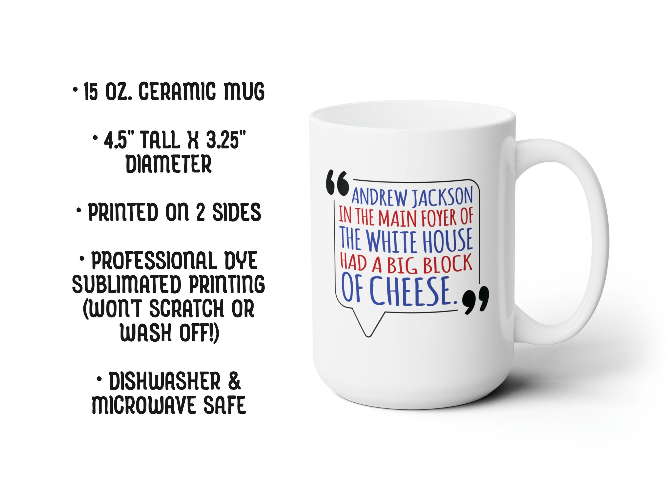 Big Block of Cheese Ceramic Mug | Quote from West Wing — All Custom Gifts