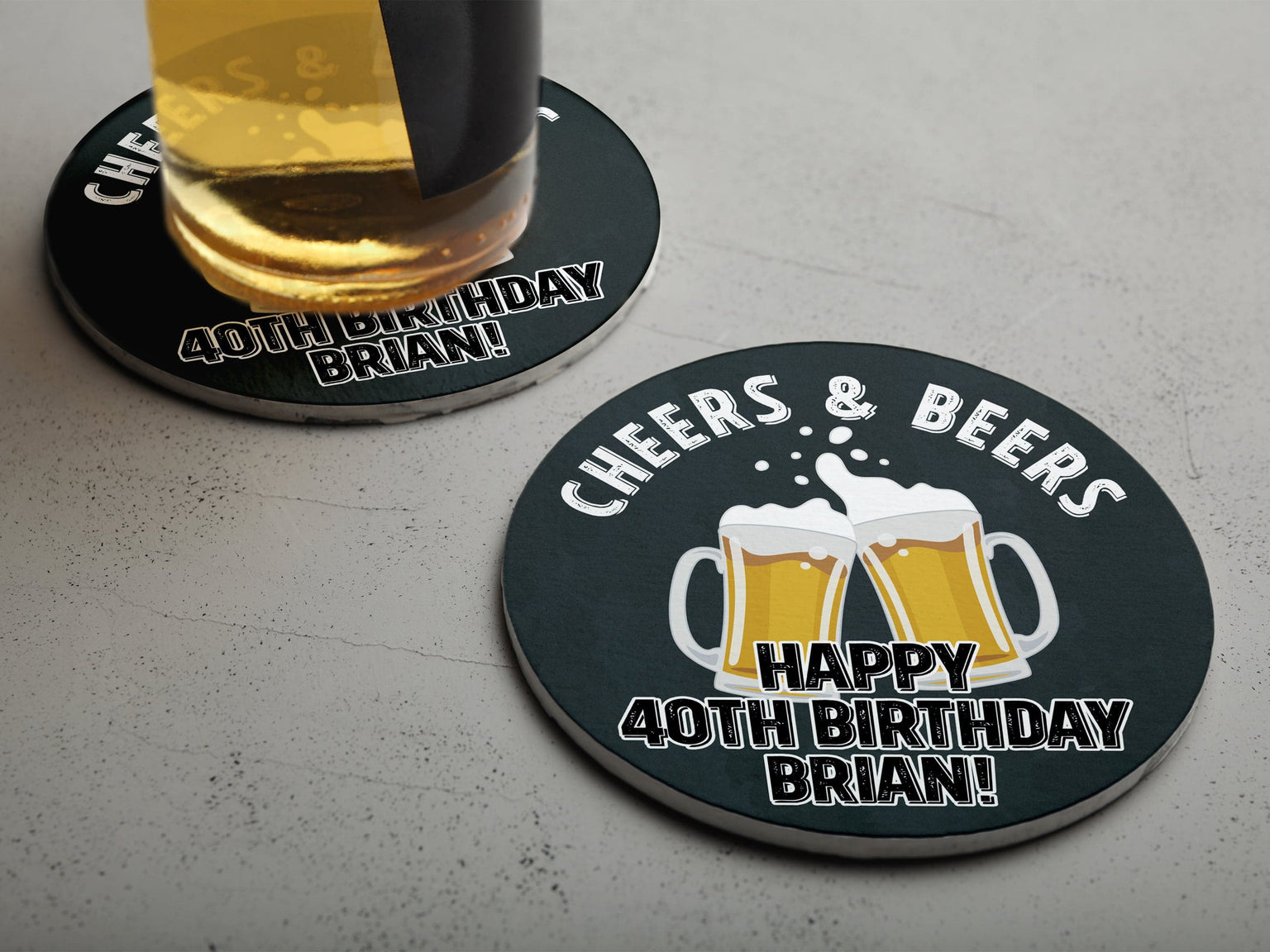 Custom Drink Coasters | Home Bar Coaster | Birthday & Wedding Coasters ...