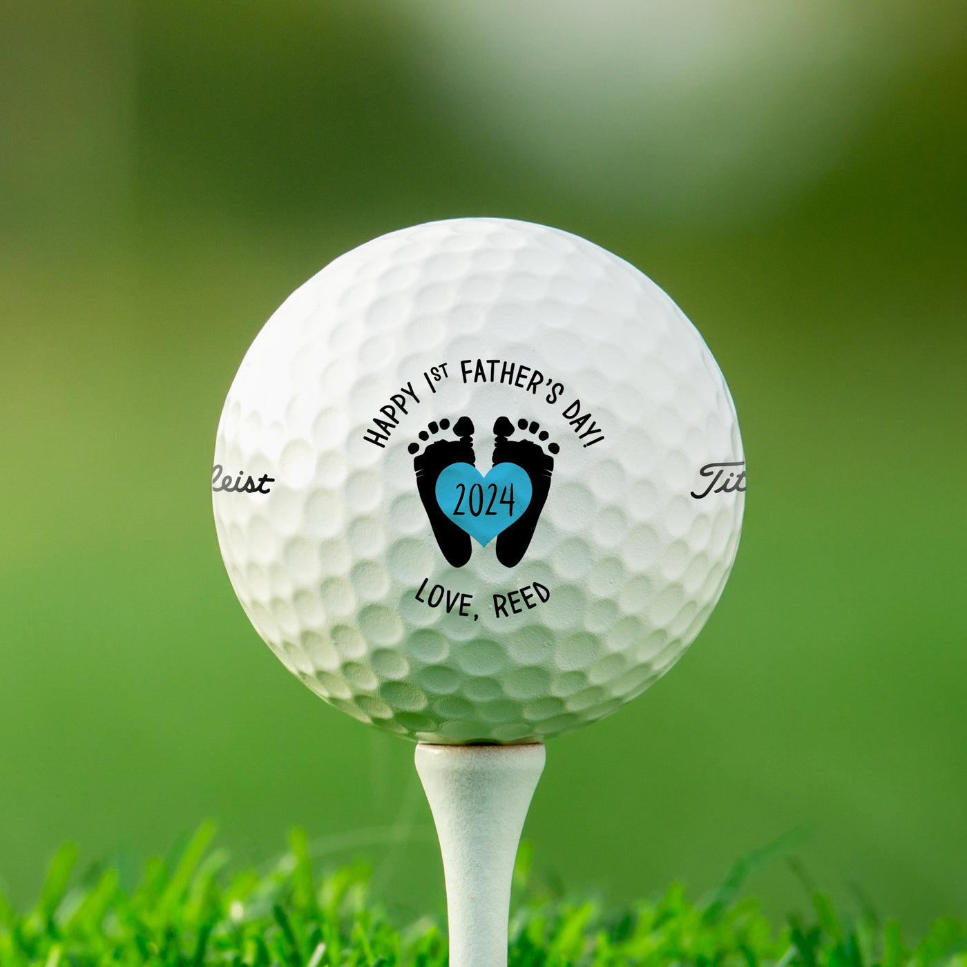 First Father's Day Golf Balls | Baby Footprint | Gift for New Dad — All ...