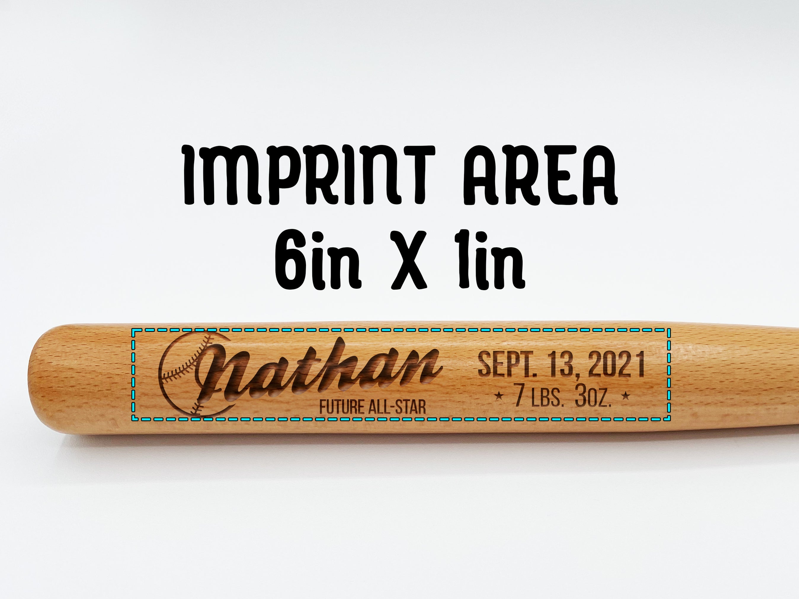 Baby Announcement Mini Bat | First Birthday | Baby Baseball Gift — All ...