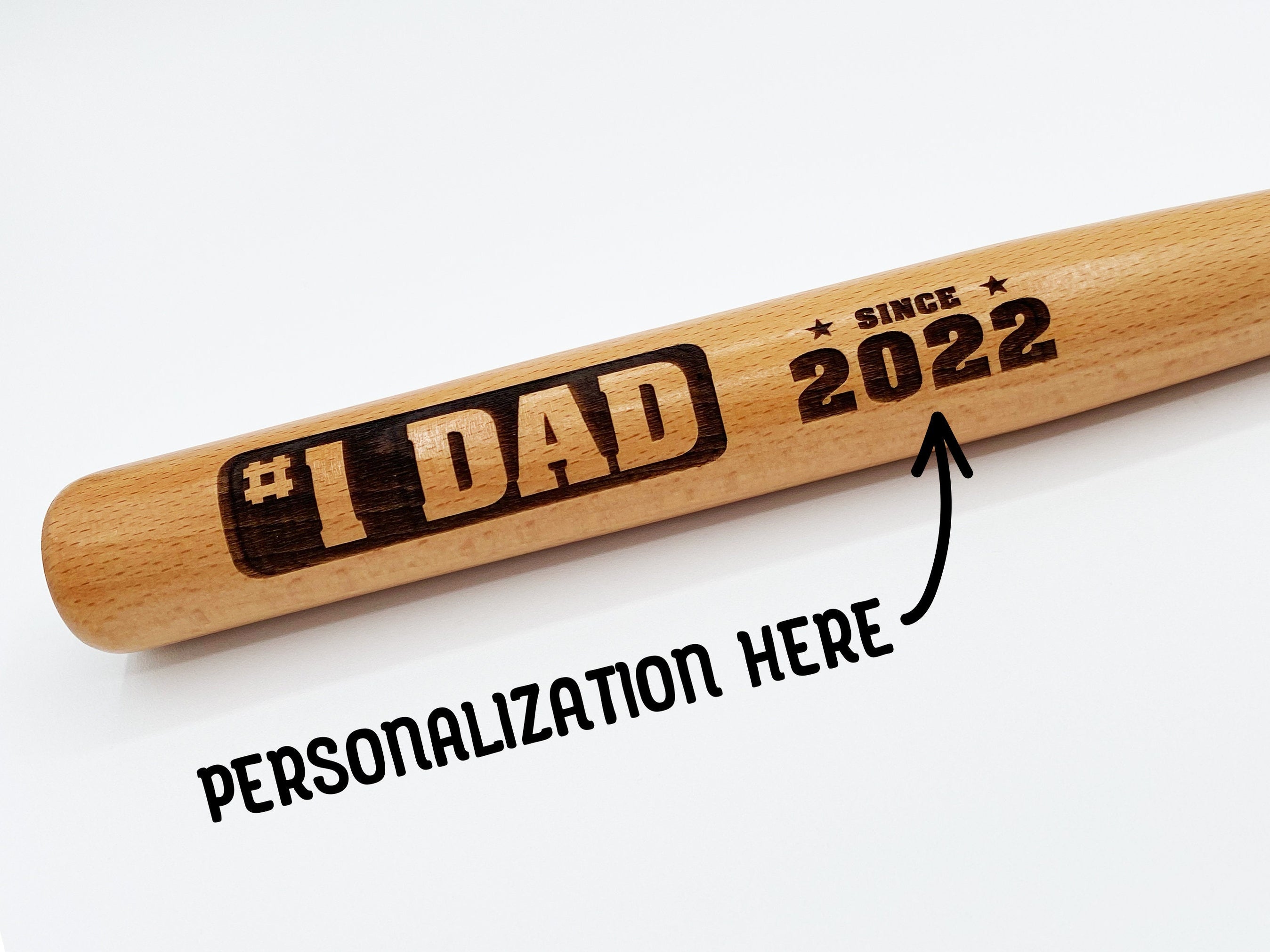 Customizable #1 Dad Mini Baseball Bat — All Custom Gifts
