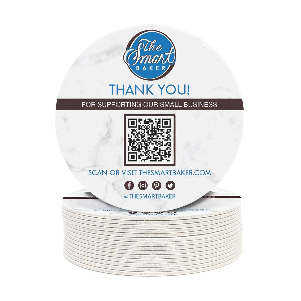 Upload Your QR Code Design | Round Coasters — All Custom Gifts