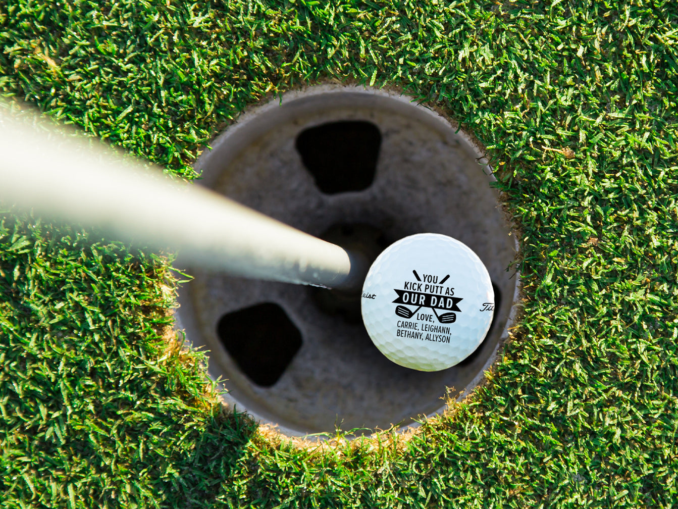 You Kick Putt As Our Dad | Custom Name Golf Balls | Golf Gift for Dad ...
