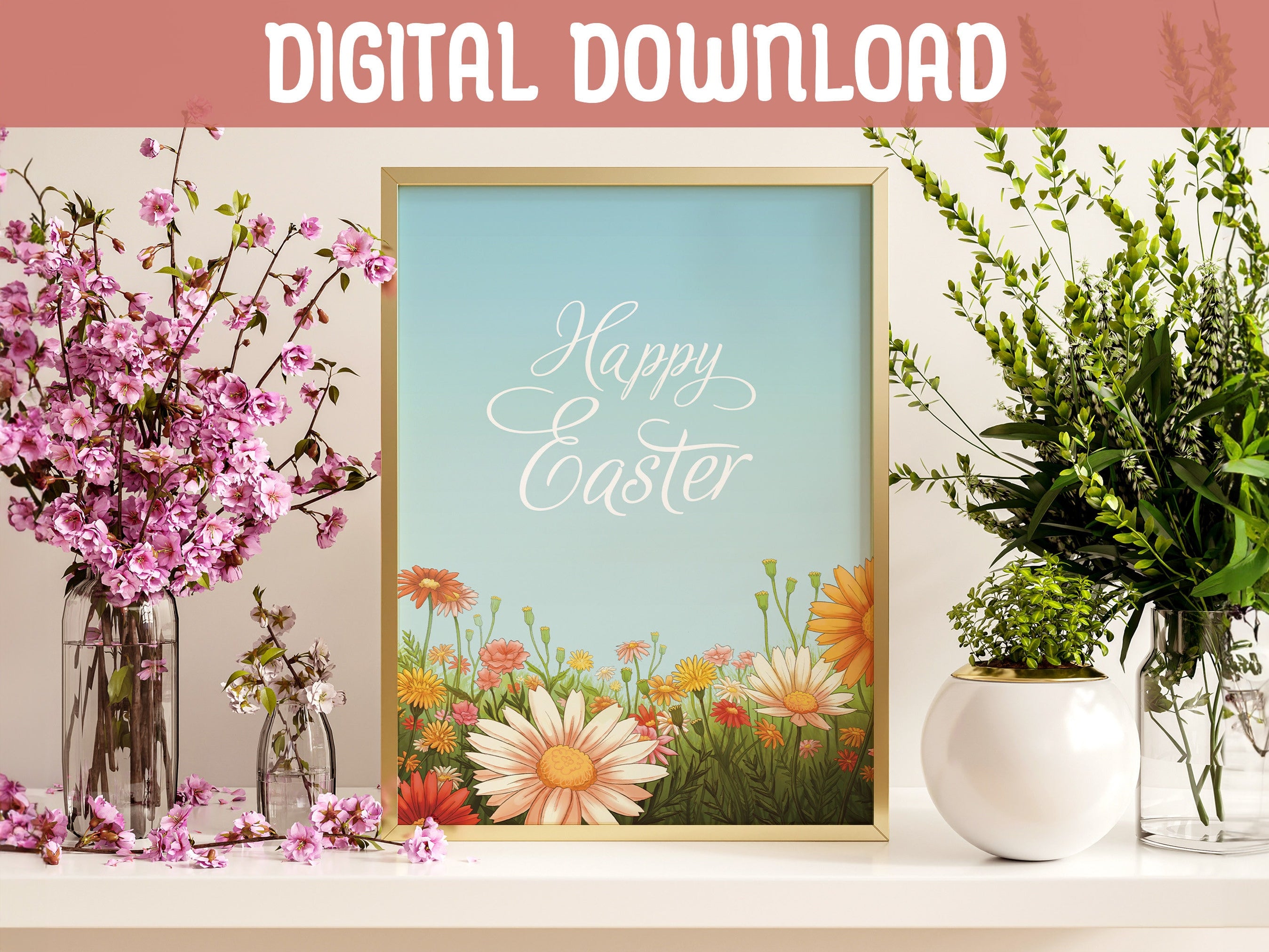 Happy Easter - Digital Print — All Custom Gifts