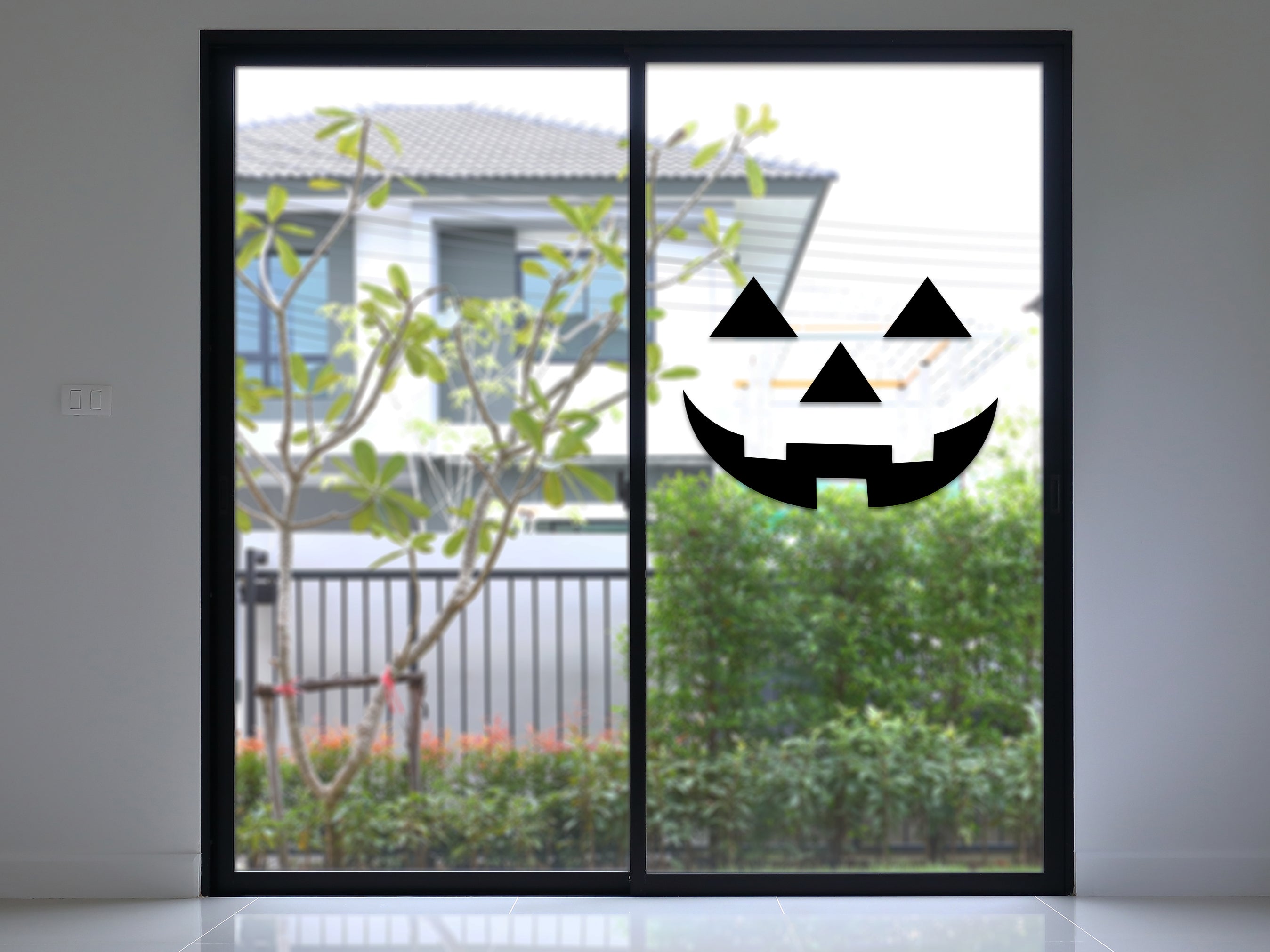 Happy Pumpkin Face Window Sticker Kit | Vinyl Decal — All Custom Gifts