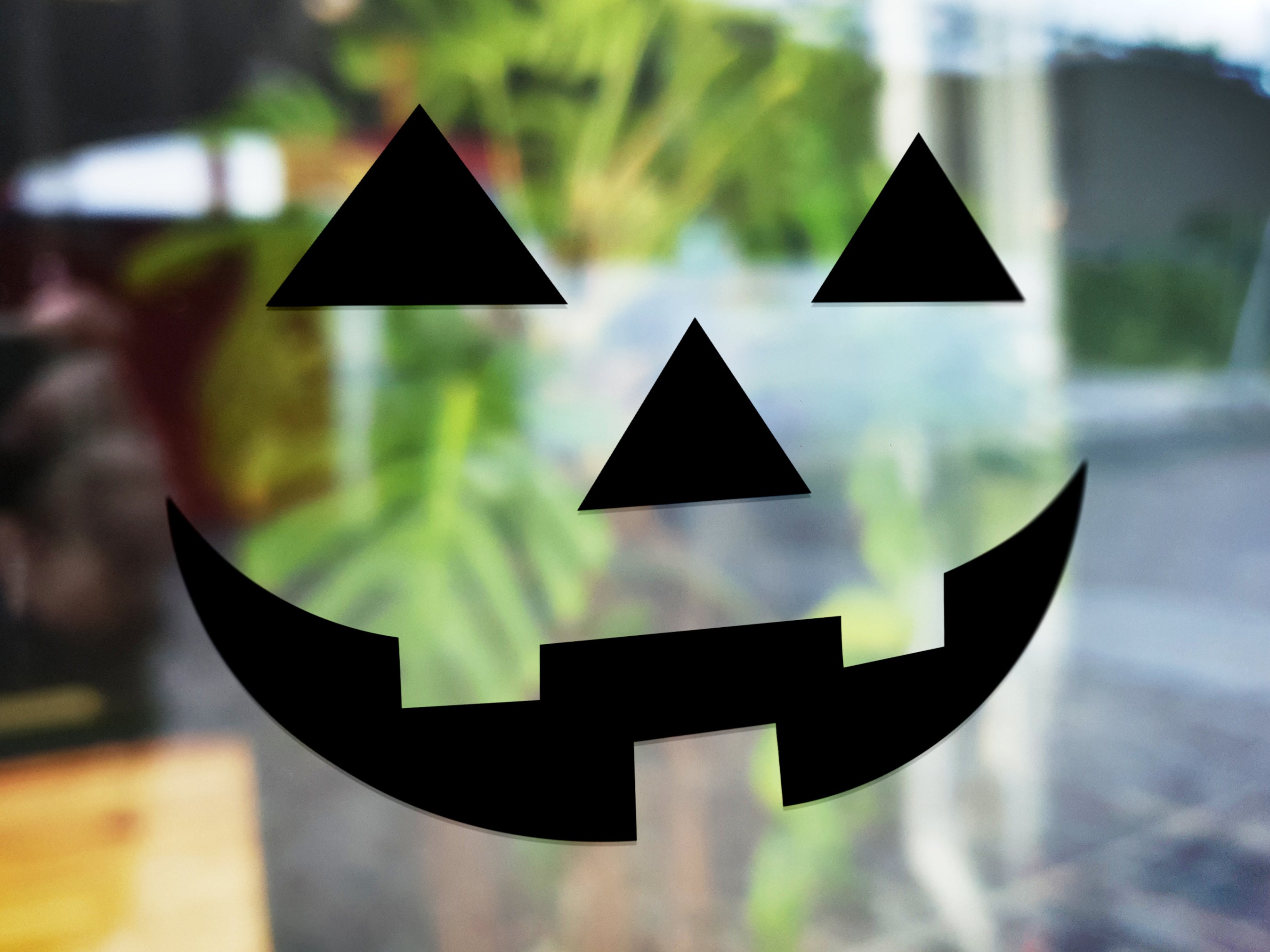 Happy Pumpkin Face Window Sticker Kit | Vinyl Decal — All Custom Gifts