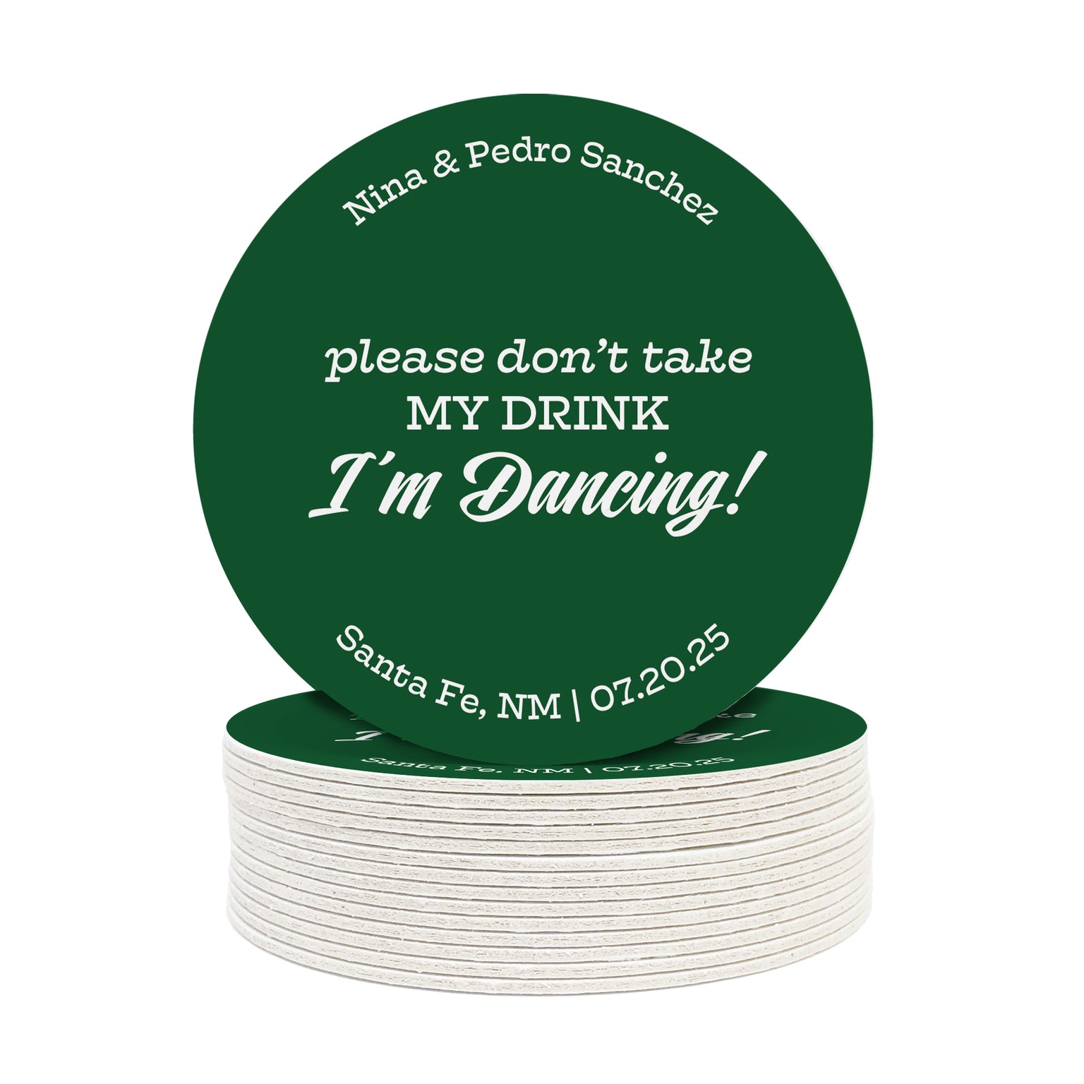Custom Wedding Coasters | Don't Take My Drink Covers — All Custom Gifts